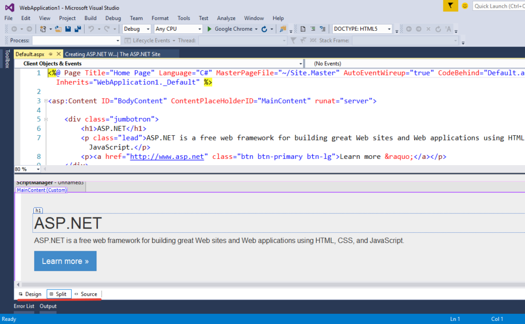 ASP.NET - Web Form - Visual Studio ile Web Proje Geliştirme